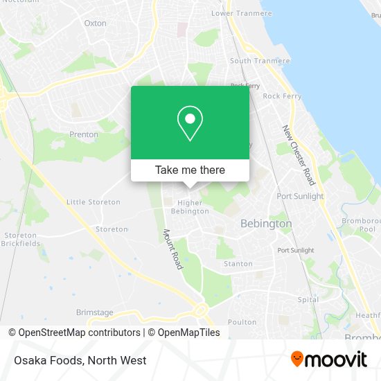 How to get to Osaka Foods in Bebington by bus or train?