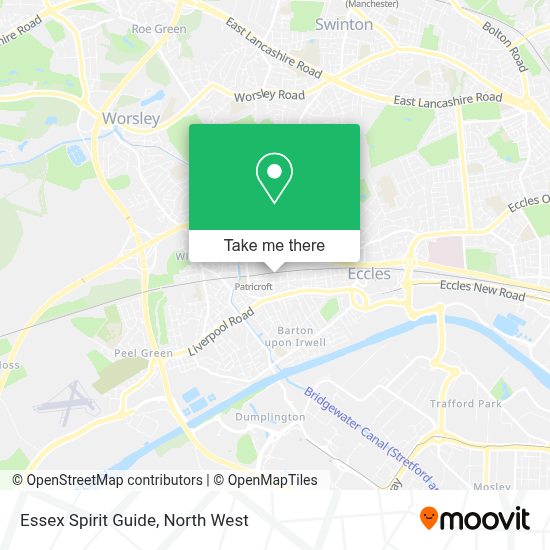 How to get to Essex Spirit Guide in Eccles by bus, light rail or train?