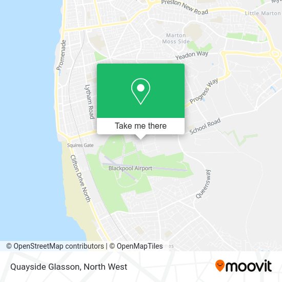 How to get to Quayside Glasson in Blackpool by bus, train or light rail?