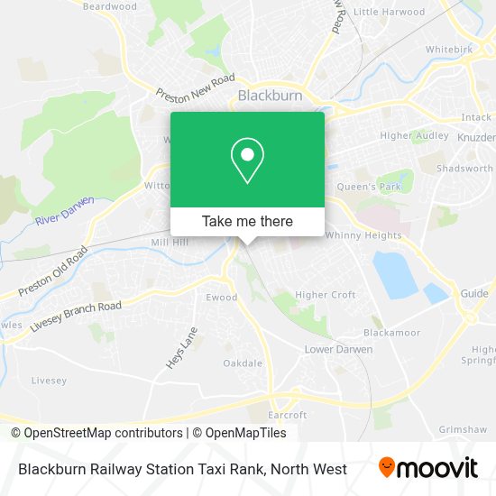 How to Get to Blackburn Railway Station Taxi Rank by Bus or Train?