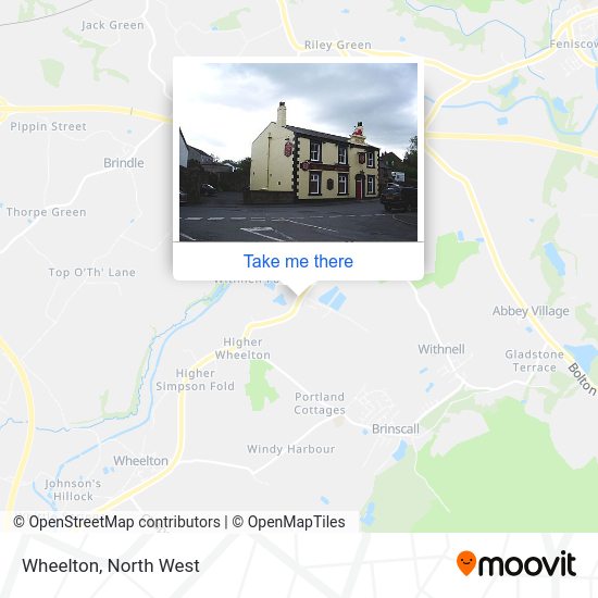 How to Get to Wheelton in Higher Wheelton by Bus or Train?