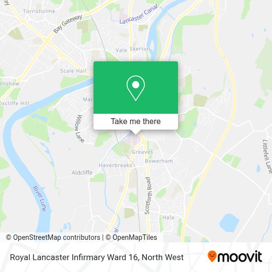 How to get to Royal Lancaster Infirmary Ward 16 by bus or train?