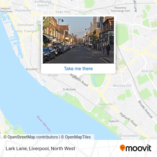 How to Get to Lark Lane, Liverpool by Bus or Train?