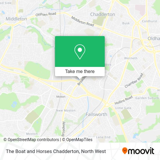 How to Get to The Boat and Horses Chadderton in Oldham by Bus, Light ...
