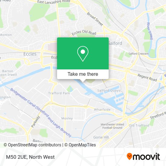 How to Get to M50 2UE in Salford by Light Rail, Bus or Train?