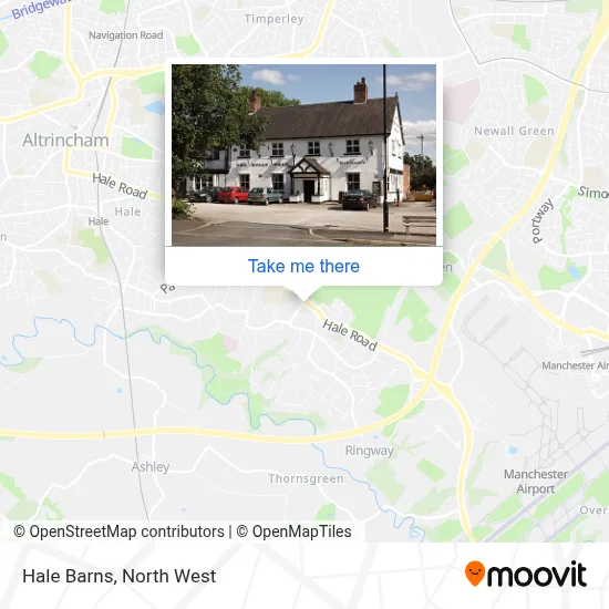 How to Get to Hale Barns in Altrincham by Bus, Light Rail or Train?
