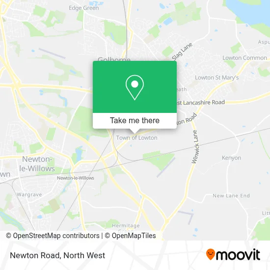 How to Get to Newton Road in Lowton by Bus or Train?