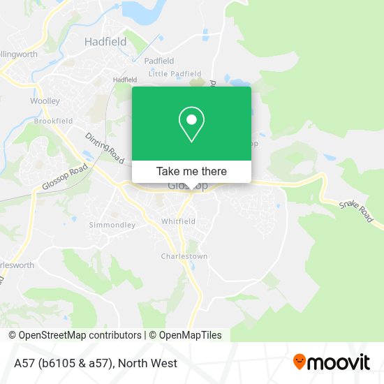 How to Get to A57 (b6105 & a57) in Glossop by Bus?