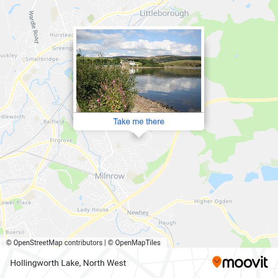 How to Get to Hollingworth Lake in Rochdale by Bus, Light Rail or Train?