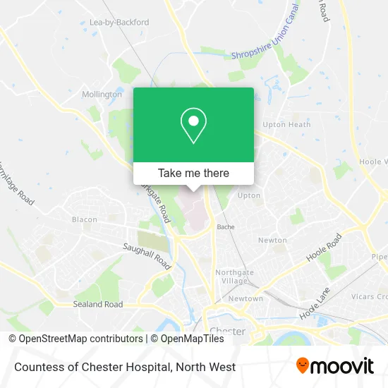 How to Get to Countess of Chester Hospital by Bus or Train?