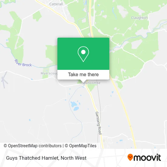 How to Get to Guys Thatched Hamlet in Bilsborrow by Bus?