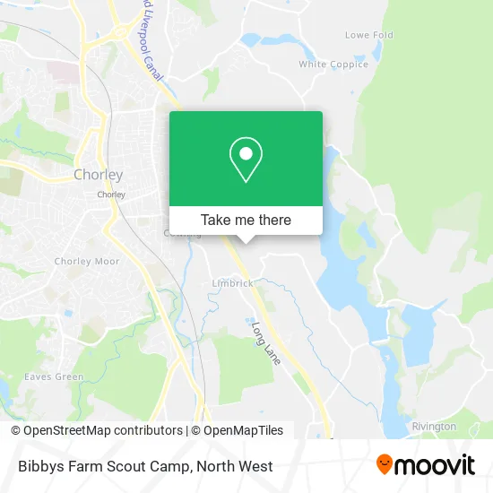 How to Get to Bibbys Farm Scout Camp in Chorley by Bus or Train?