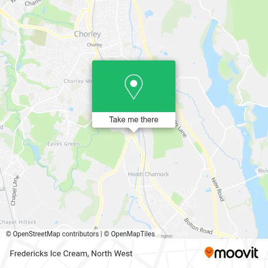 How to Get to Fredericks Ice Cream in Chorley by Bus or Train?