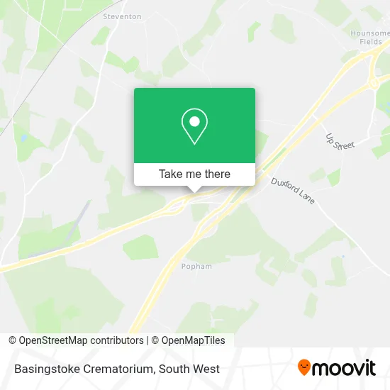 How to Get to Basingstoke Crematorium in North Waltham by Train or Bus?