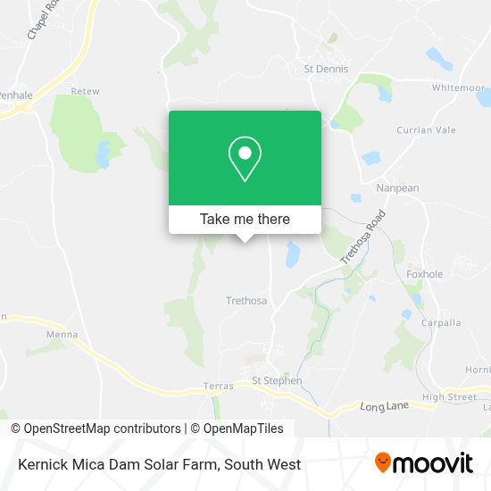 How to Get to Kernick Mica Dam Solar Farm in St. Stephen-In-Brannel by Bus?