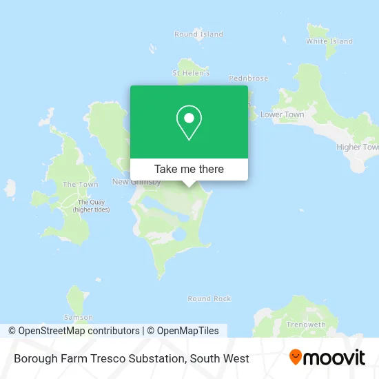 How to get to Borough Farm Tresco Substation with public transport?