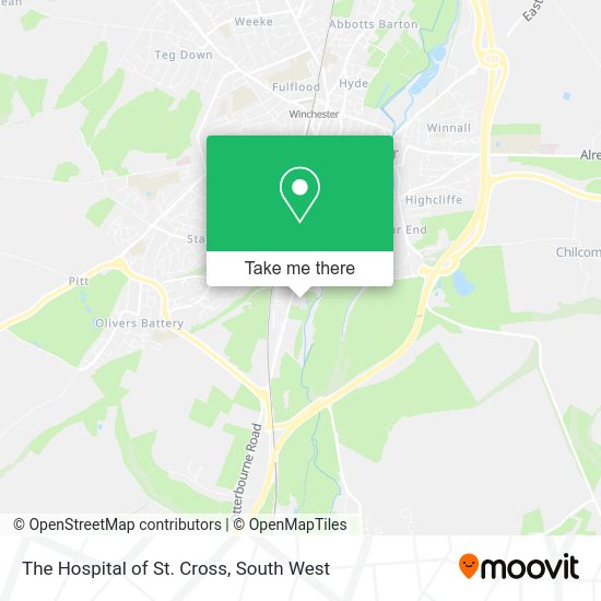 How to get to The Hospital of St. Cross in Winchester by Bus or Train?