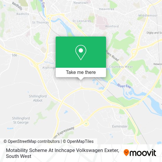 How to get to Motability Scheme At Inchcape Volkswagen Exeter by Bus or ...
