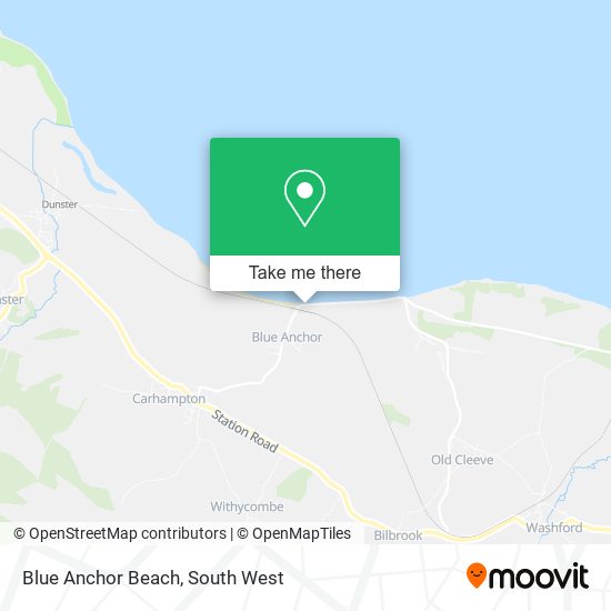 How to get to Blue Anchor Beach in West Somerset by Bus or Train?
