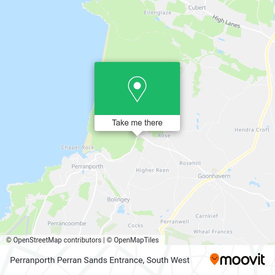 How to get to Perranporth Perran Sands Entrance in Perranzabuloe by bus?