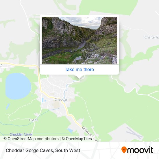 How to get to Cheddar Gorge Caves in Sedgemoor by bus or train?