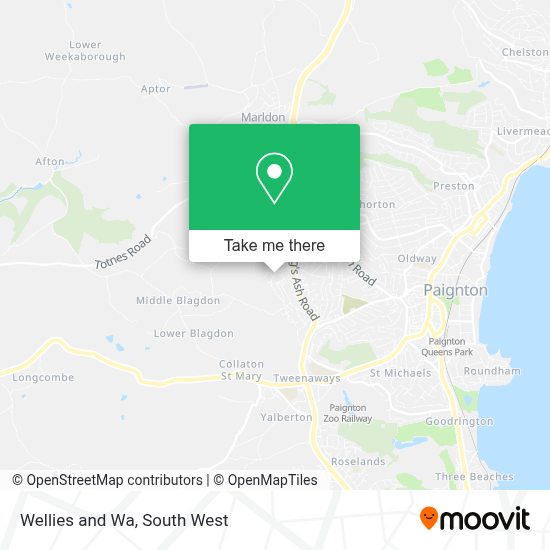 How to get to Wellies and Wa in Torbay by bus, train or ferry?