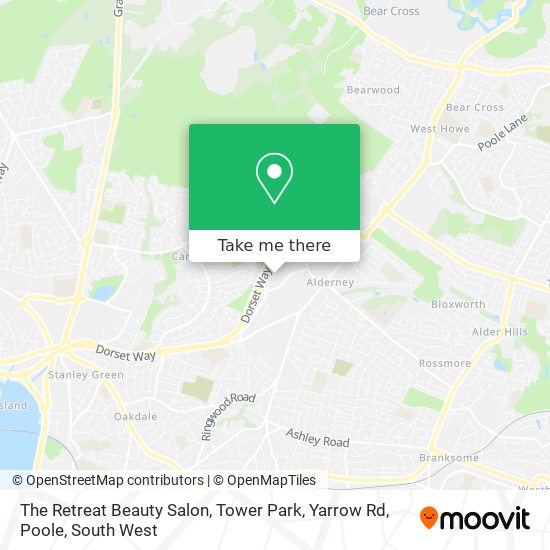 How to get to The Retreat Beauty Salon, Tower Park, Yarrow Rd, Poole by ...