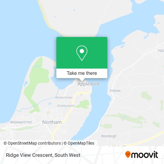 How to get to Ridge View Crescent in Torridge by Bus or Train?