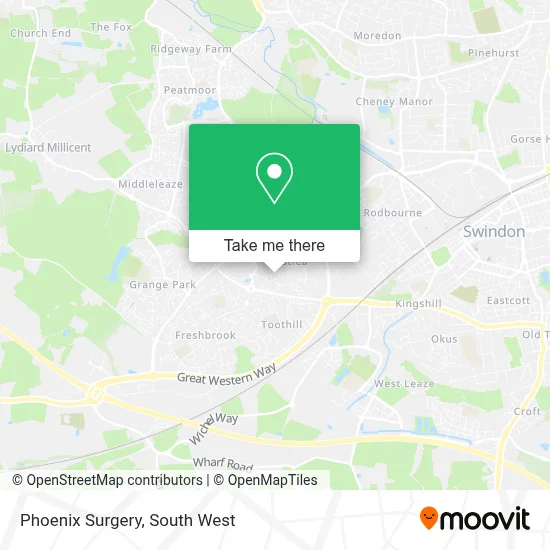 How to Get to Phoenix Surgery in West Swindon by Bus?
