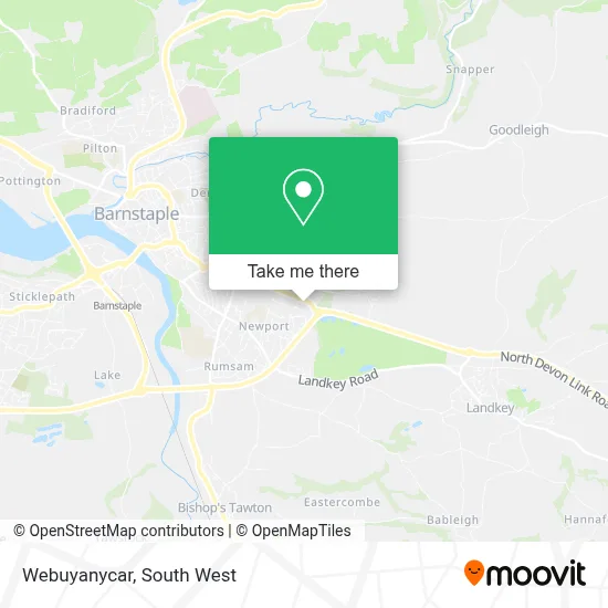How to Get to Webuyanycar in Barnstaple by Bus or Train?