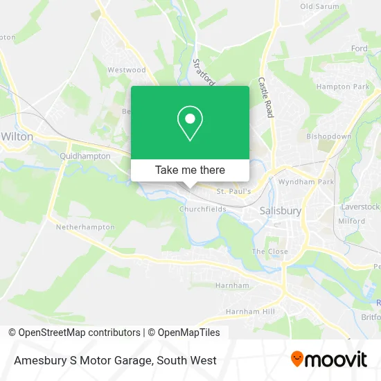 How to Get to Amesbury S Motor Garage in Salisbury by Bus or Train?