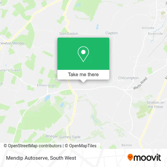 How to Get to Mendip Autoserve in Ston Easton by Bus?