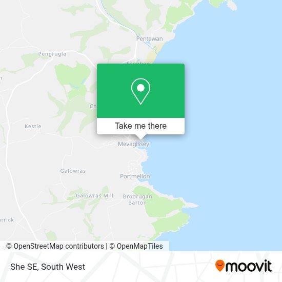 How to get to She SE in Cornwall by bus or train?