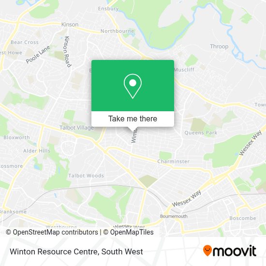 How to get to Winton Resource Centre in Bournemouth by bus or train?