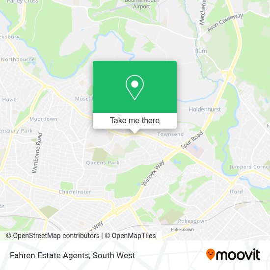 How to get to Fahren Estate Agents in Bournemouth by bus or train?