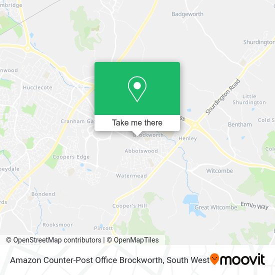 How to get to Amazon Counter-Post Office Brockworth in Tewkesbury by bus?