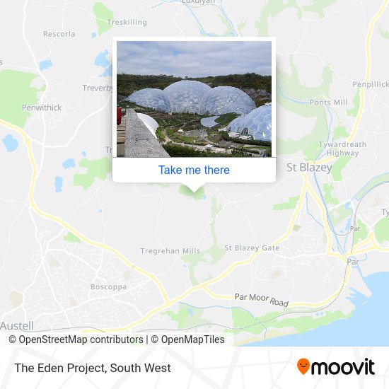 How to Get to The Eden Project in St. Blaise by Bus, Train or Ferry?