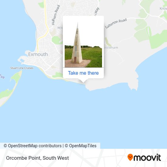 How to Get to Orcombe Point in Exmouth by Bus or Train?