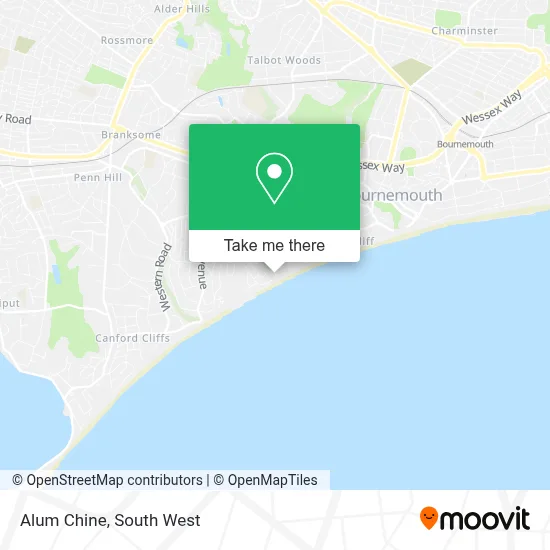 How to Get to Alum Chine in Bournemouth by Bus or Train?