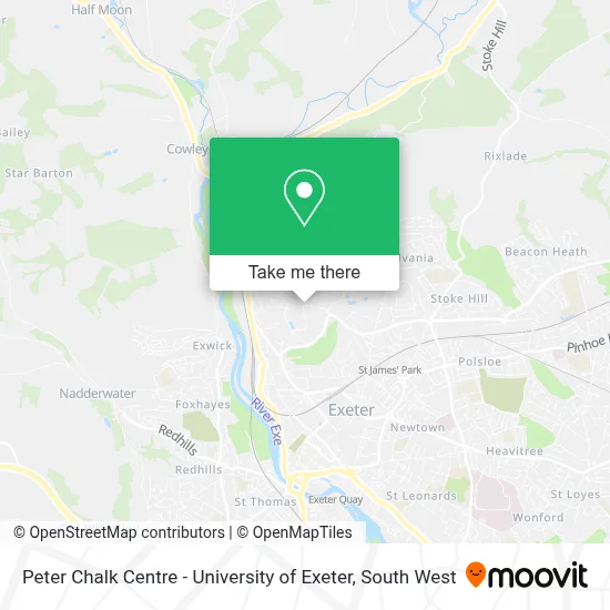 How to Get to Peter Chalk Centre - University of Exeter by Train or Bus?