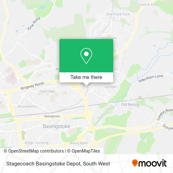How to Get to Stagecoach Basingstoke Depot in Basingstoke And Deane by ...
