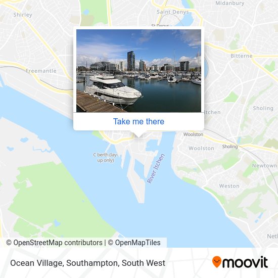 How to Get to Ocean Village, Southampton by Bus, Train or Ferry?