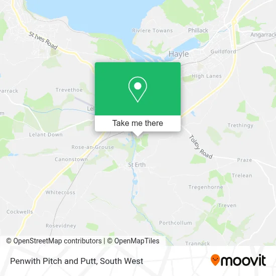 How to Get to Penwith Pitch and Putt in St. Erth by Bus or Train?