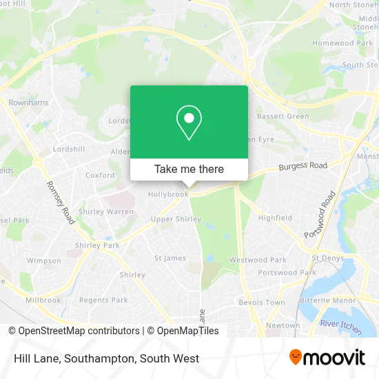 How to Get to Hill Lane, Southampton by Bus, Train or Ferry?