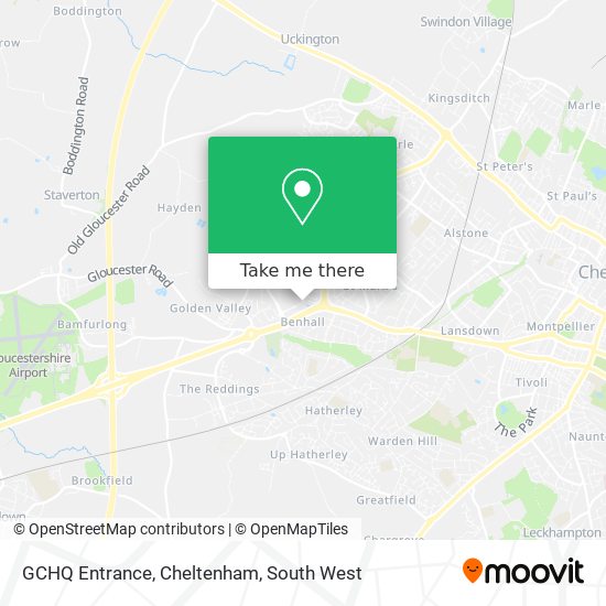 How to Get to GCHQ Entrance, Cheltenham by Bus or Train?
