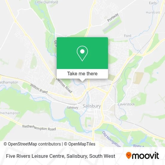 How to Get to Five Rivers Leisure Centre, Salisbury by Bus or Train?