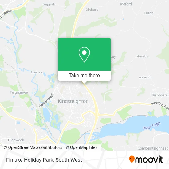 How to Get to Finlake Holiday Park in Kingsteignton by Bus?