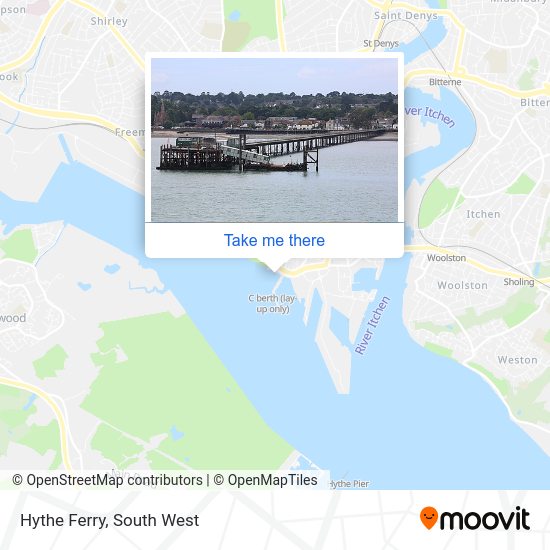 How to get to Hythe Ferry in South West by bus, train or ferry?