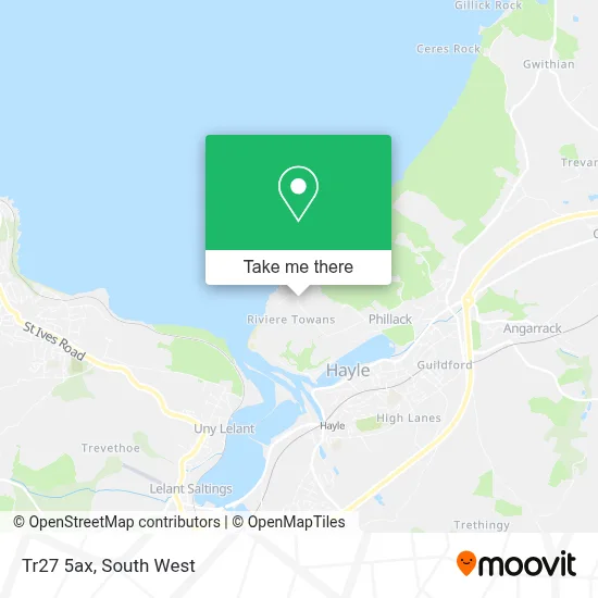 How to Get to Tr27 5ax in Hayle by Bus or Train?