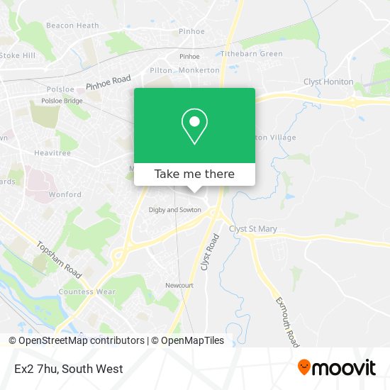 How to Get to Ex2 7hu in Exeter by Bus or Train?